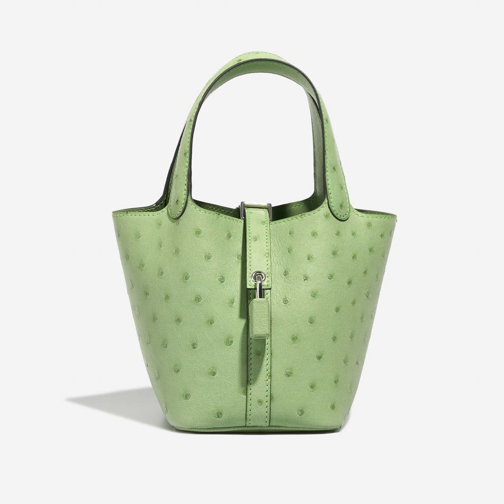 Hermès Picotin Micro Ostrich Vert Criquet | SACLÀB