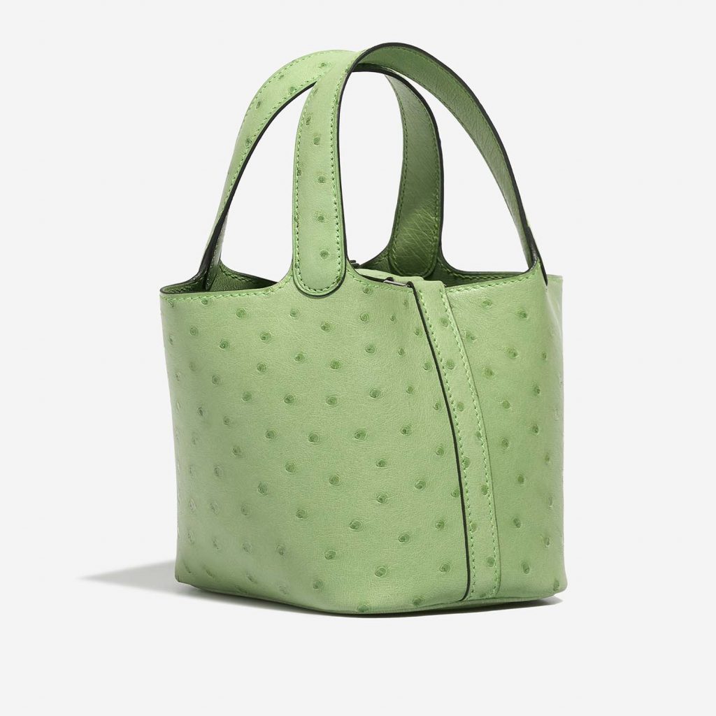 Hermès Picotin Micro Ostrich Vert Criquet | SACLÀB