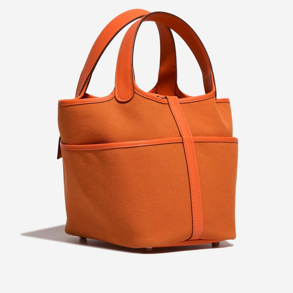 Hermès Picotin Cargo 18 Toile Goeland / Swift Orange Minium | SACLÀB
