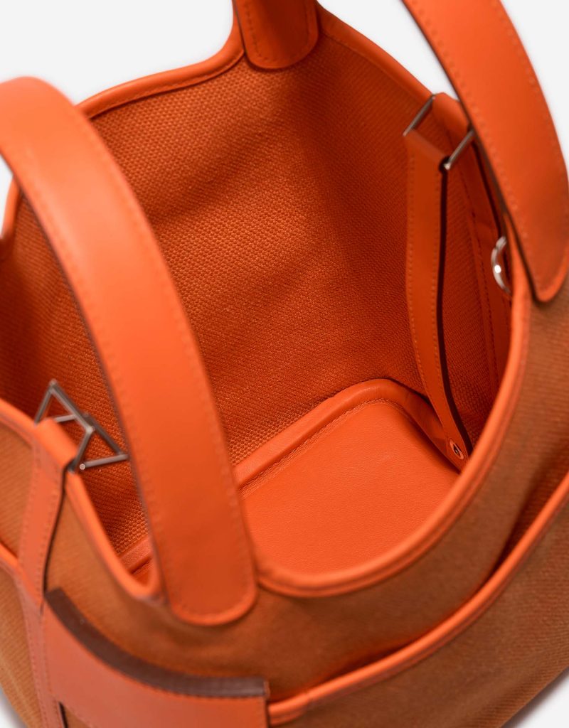 Hermès Picotin Cargo 18 Toile Goeland / Swift Orange Minium | SACLÀB