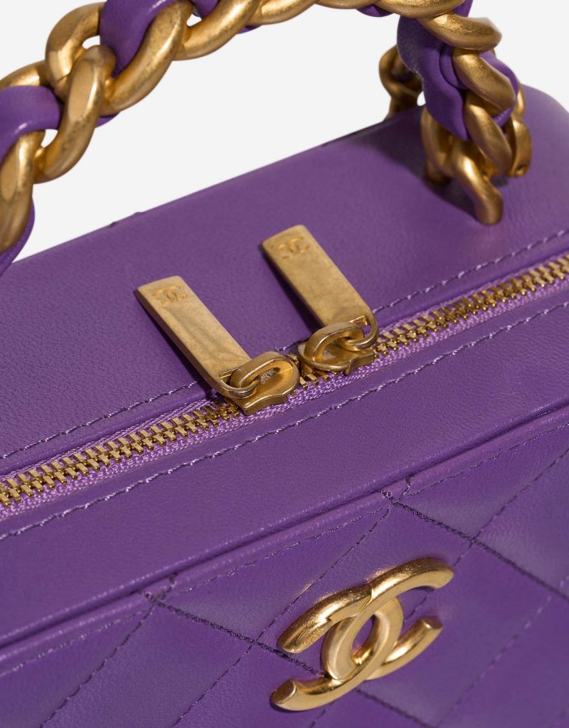 Chanel Vanity Small Lamb Violet | SACLÀB