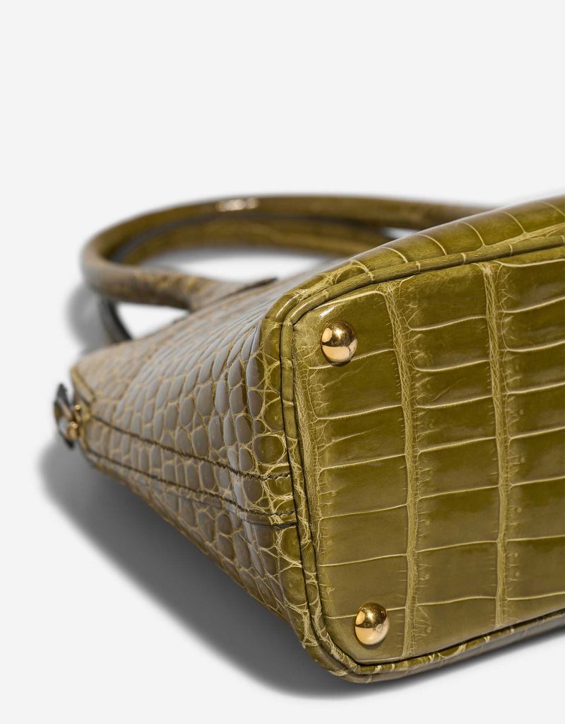 Hermès Bolide 27 Porosus Crocodile Vert Anis | SACLÀB