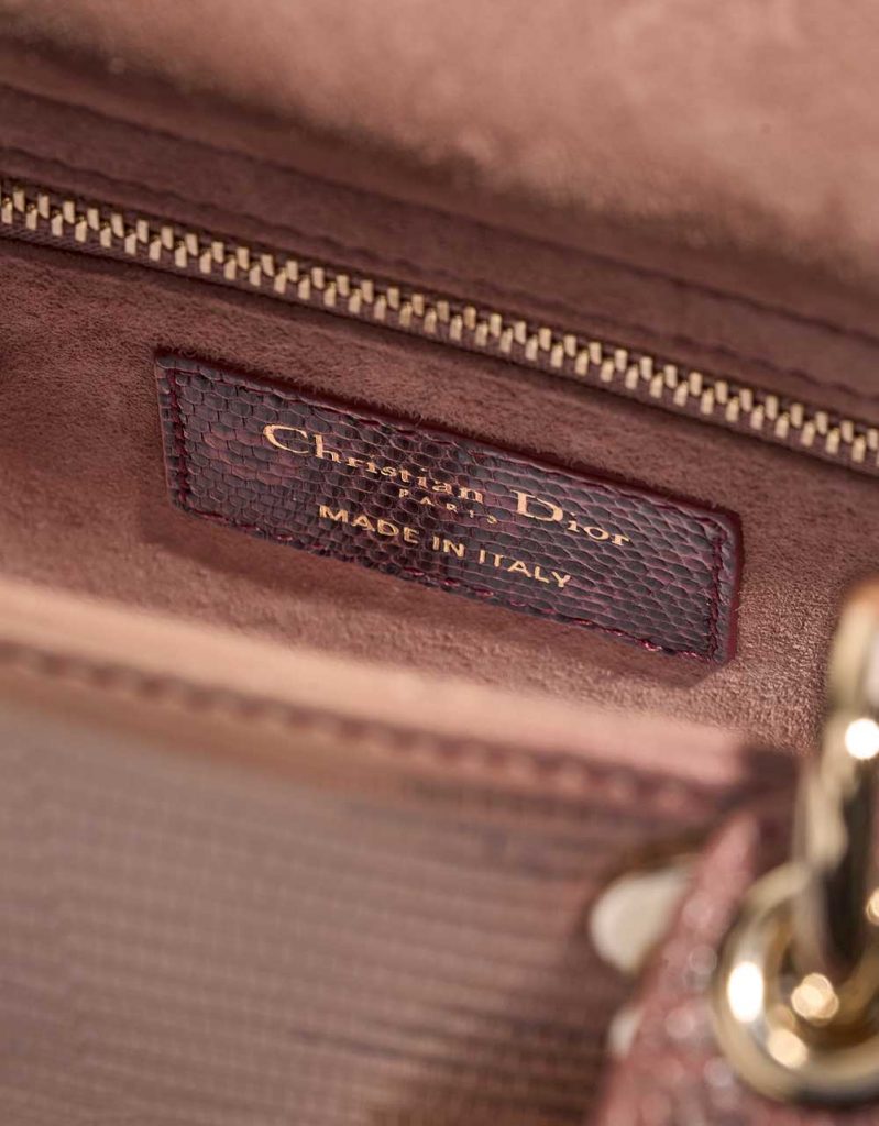 Dior Lady Mini Lizard Mauve / Purple | SACLÀB