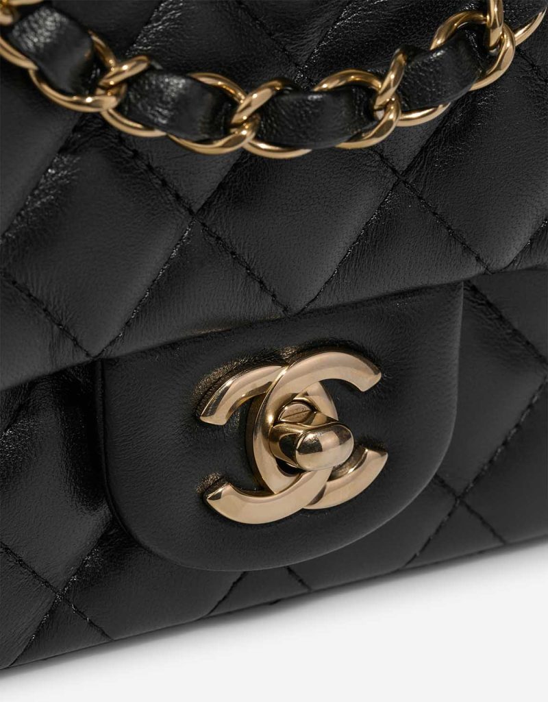 Chanel Timeless Mini Square Lamb Black | SACLÀB