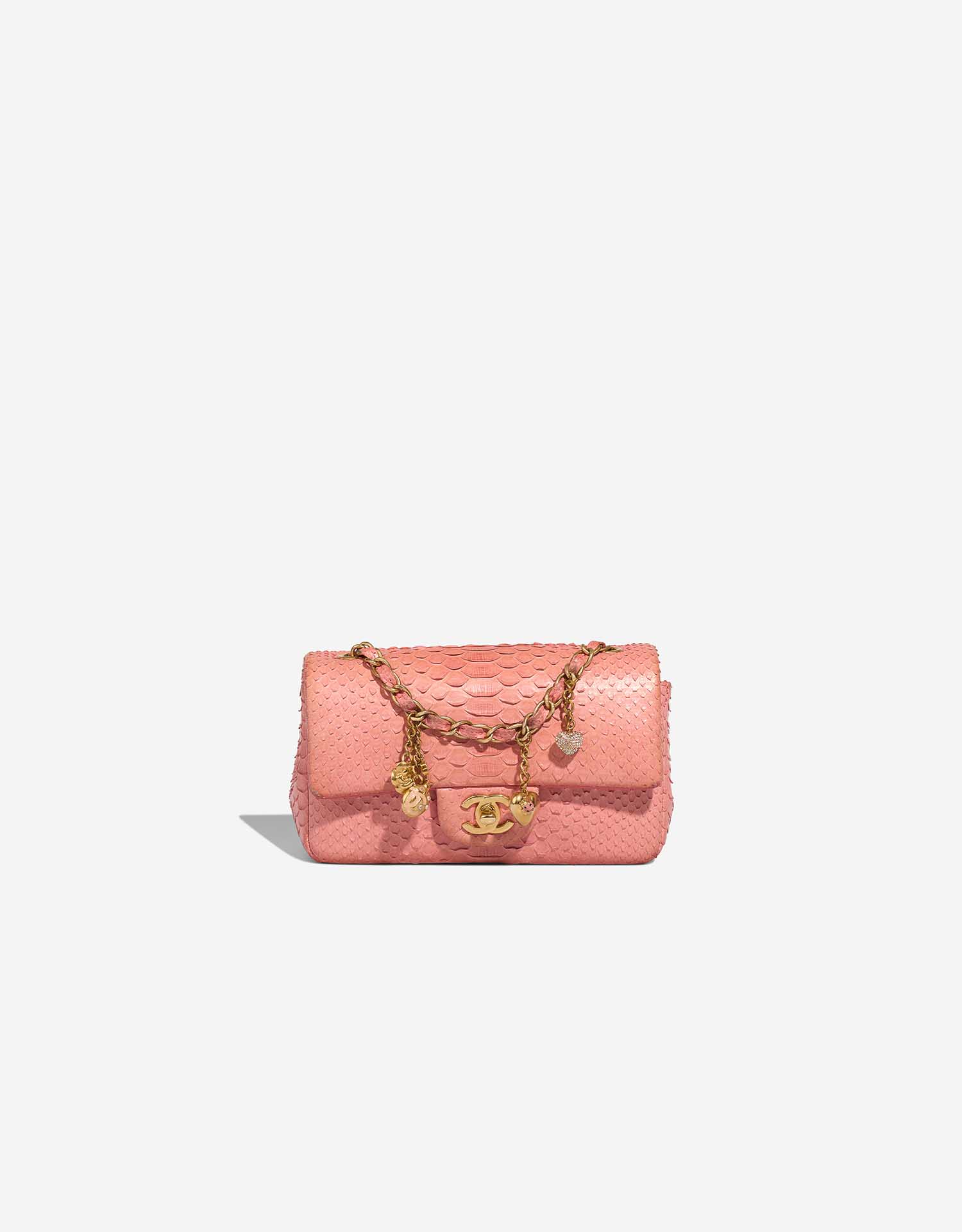 Chanel Timeless Mini Rectangular Python Dusty Rose | SACLÀB