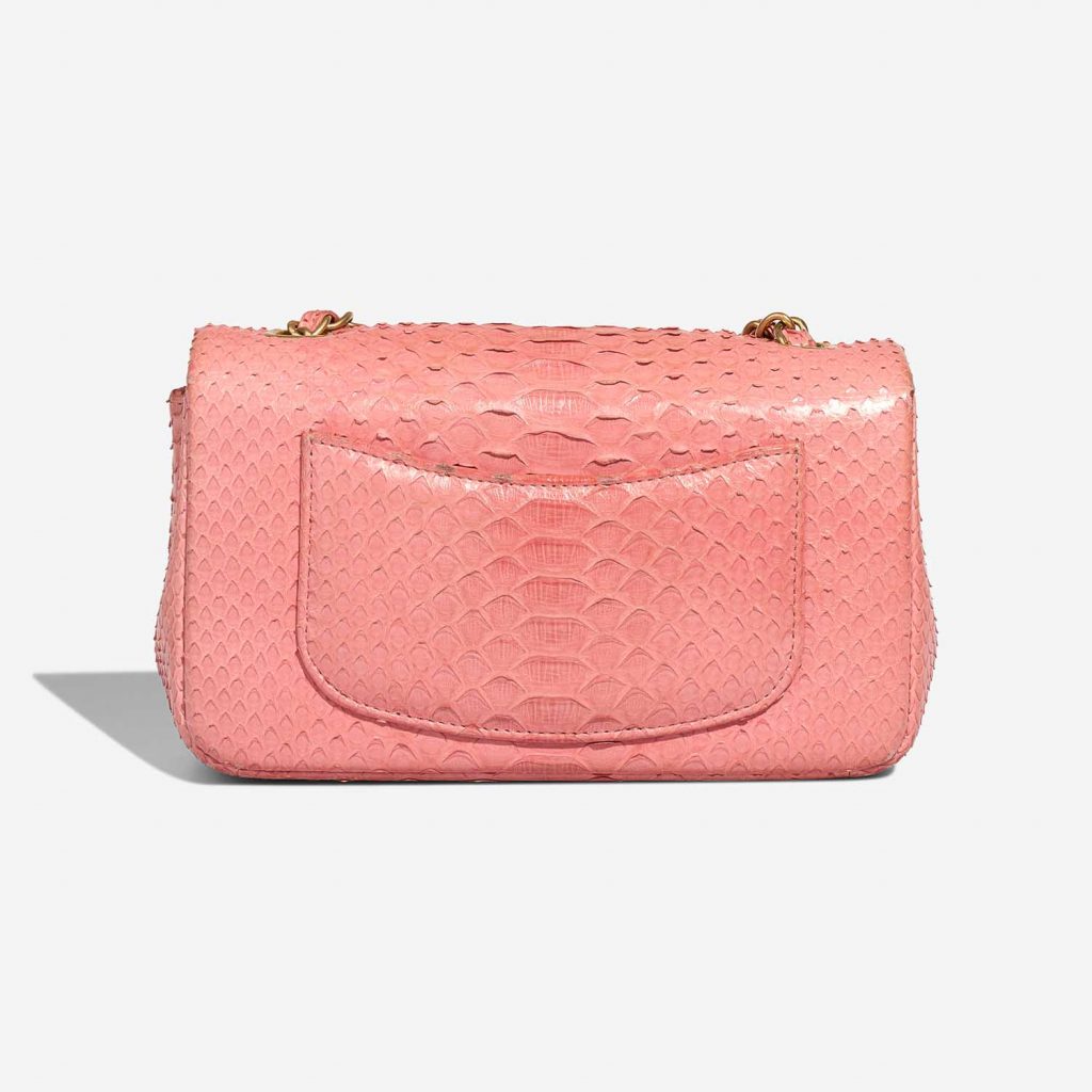 Chanel Timeless Mini Rectangular Python Dusty Rose | SACLÀB
