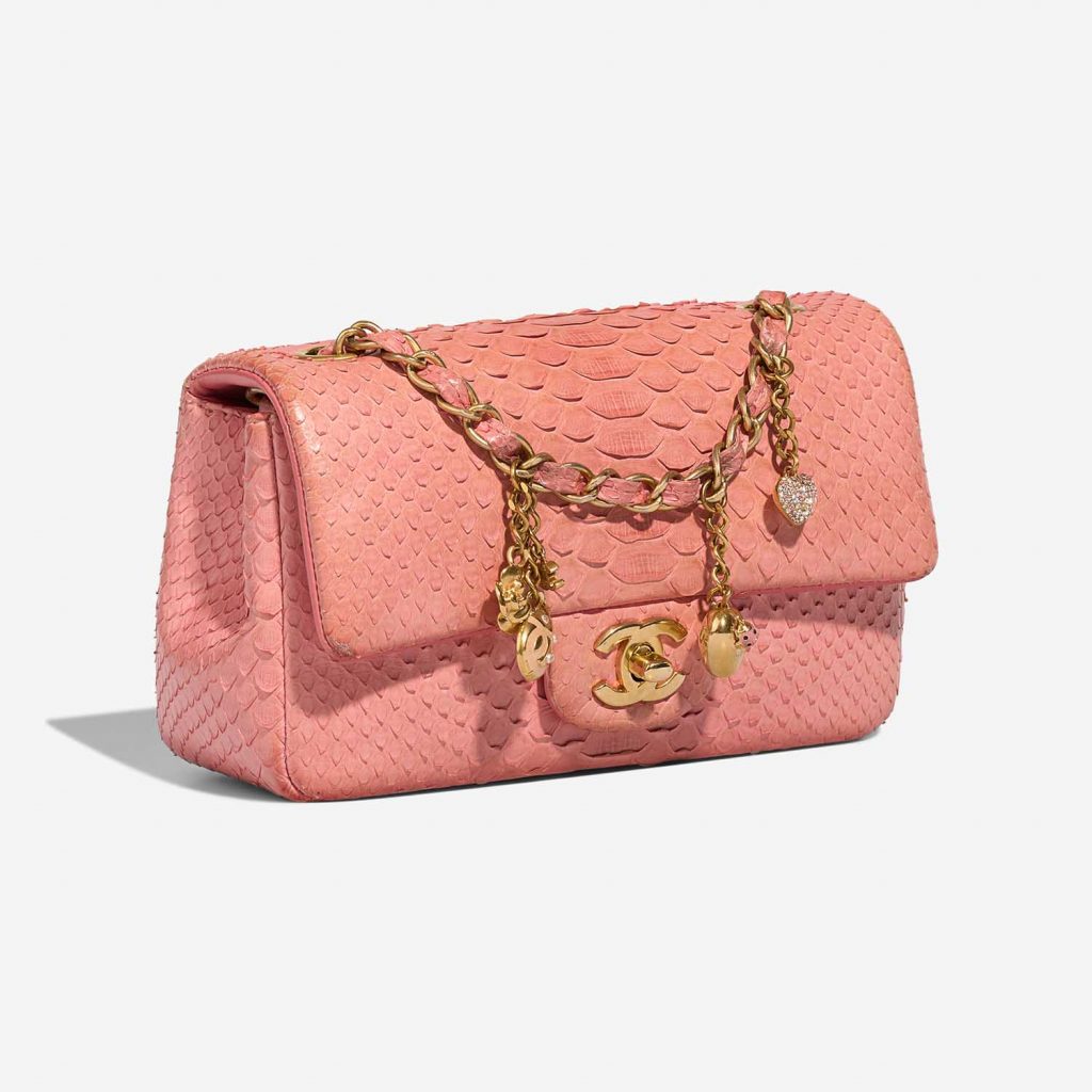 Chanel Timeless Mini Rectangular Python Dusty Rose | SACLÀB