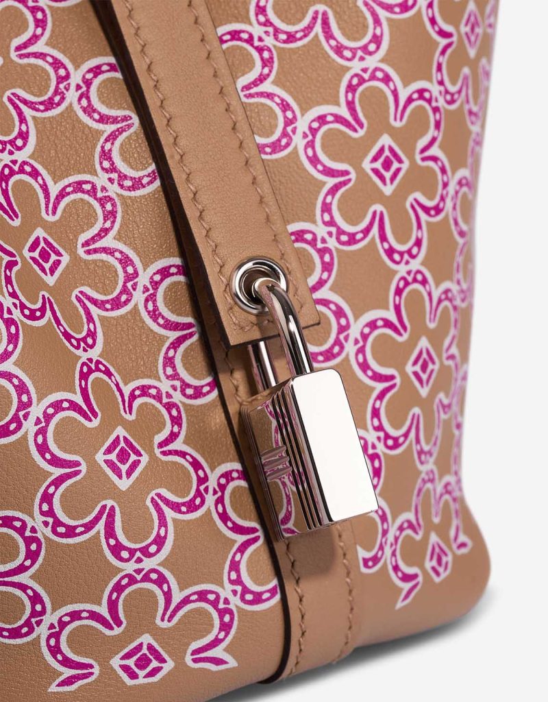 Hermès Picotin Micro Lucky Daisy Swift Chai / Rose / White | SACLÀB