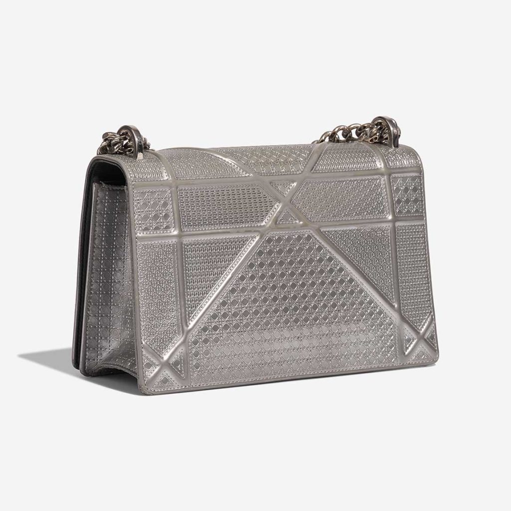 Dior Diorama Medium Patent Silver | SACLÀB