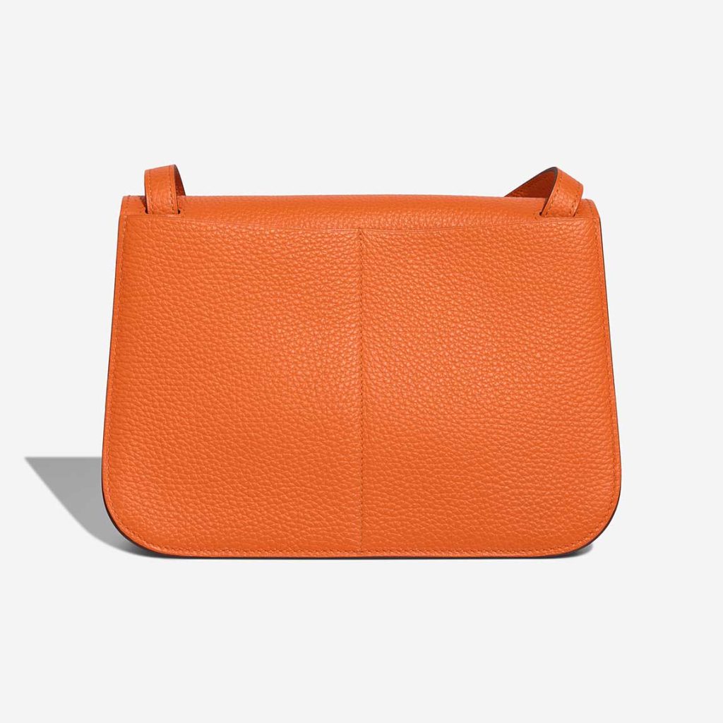 Hermès Halzan 25 Taurillon Clémence Orange Minium | SACLÀB