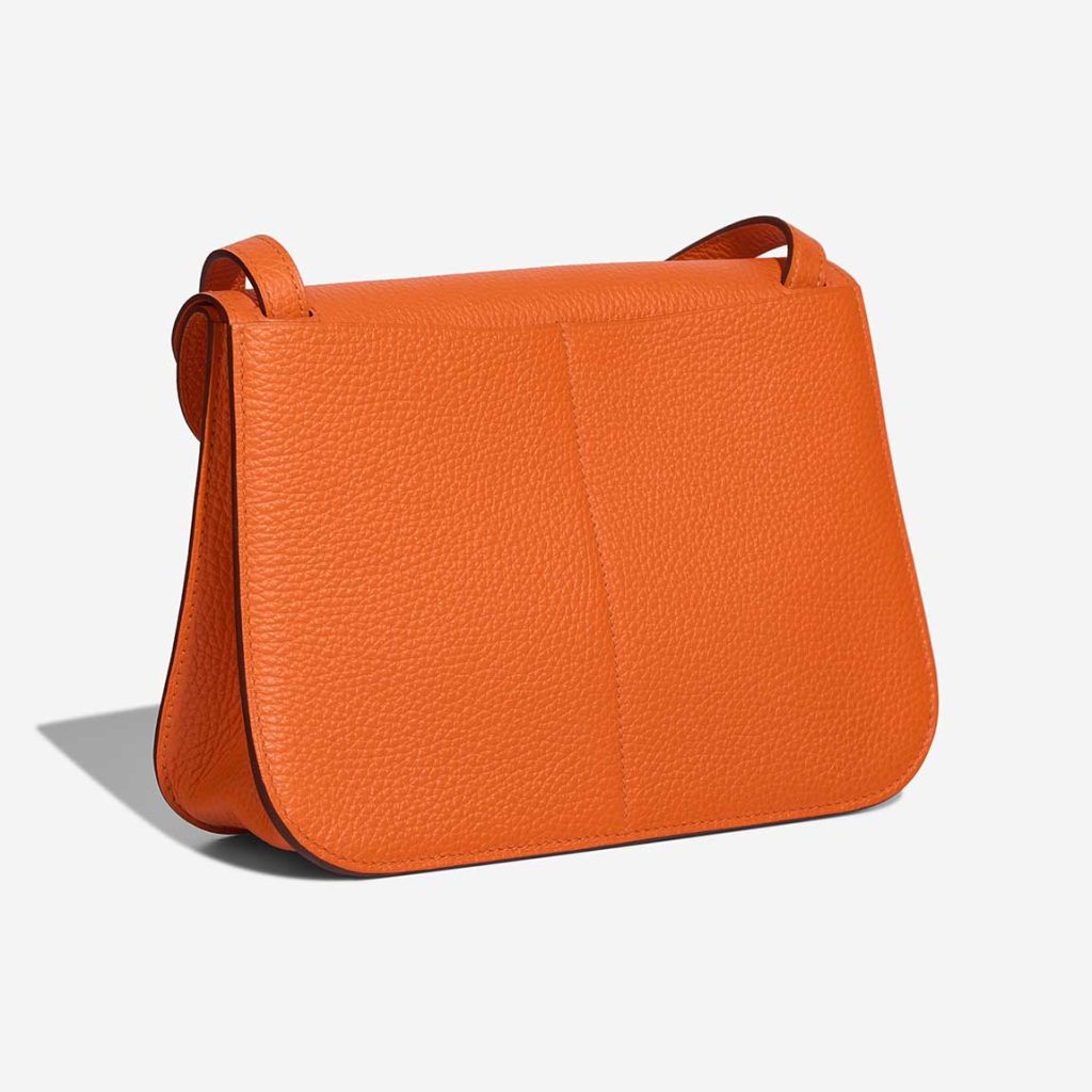 Hermès Halzan 25 Taurillon Clémence Orange Minium | SACLÀB