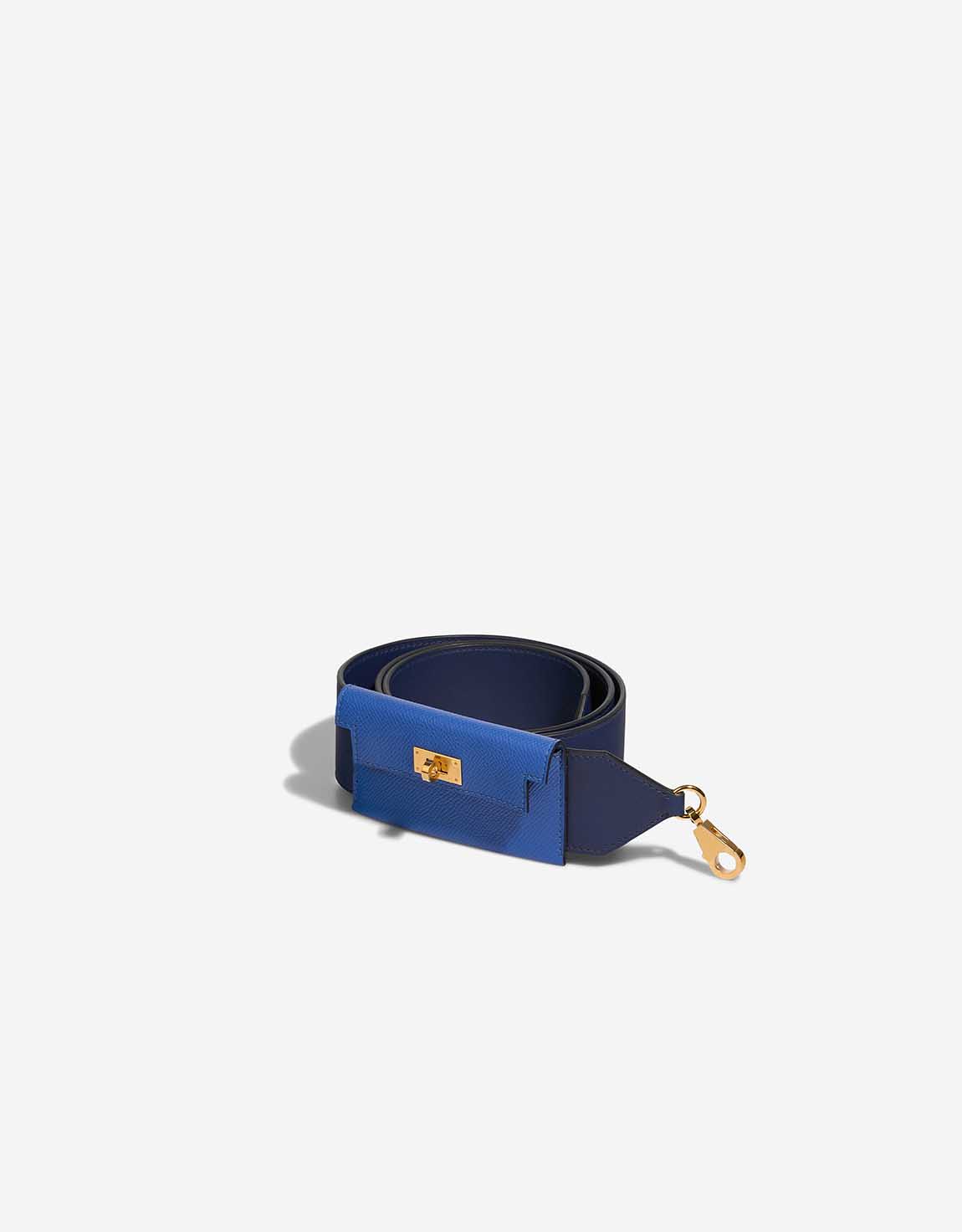 Hermès Kelly Pocket Strap Epsom / Swift Bleu de France / Bleu Saphir | SACLÀB