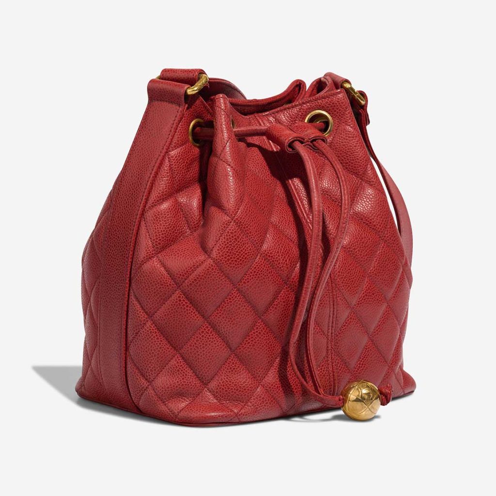Chanel Drawstring Caviar Red | SACLÀB