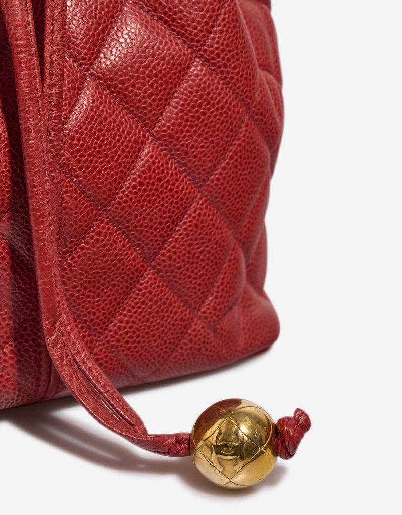 Chanel Drawstring Caviar Red | SACLÀB