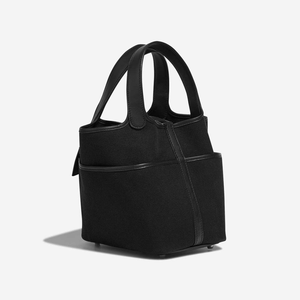 Hermès Picotin Cargo 18 Toile Goeland / Swift Black | SACLÀB