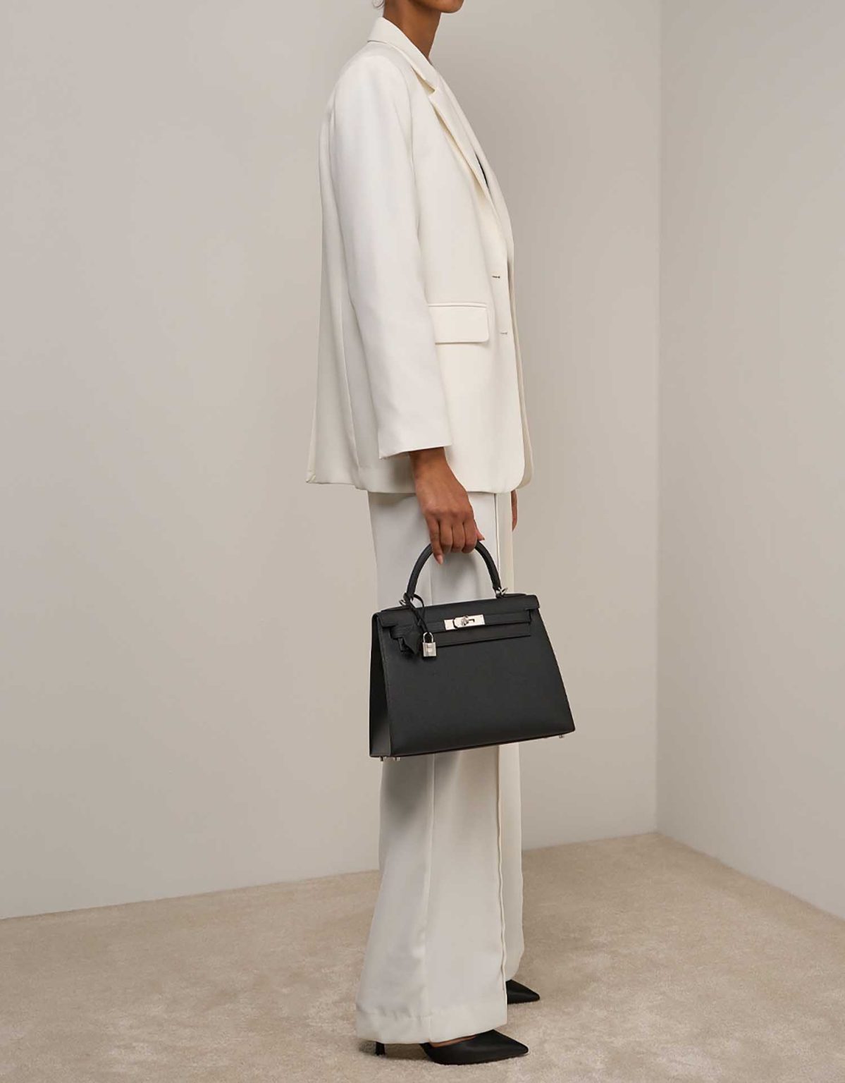 Hermès Kelly 28 Epsom Black | SACLÀB