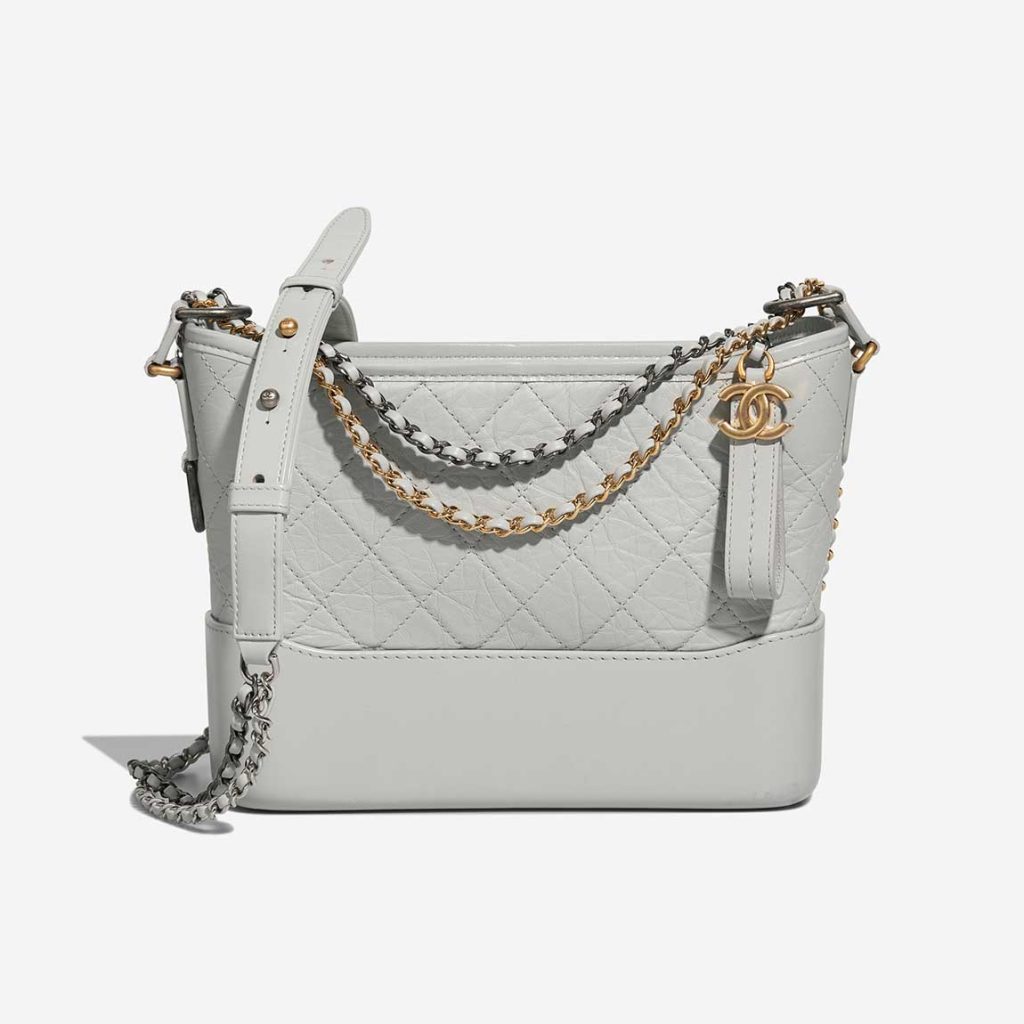 Chanel Gabrielle Small Calf Light Grey | SACLÀB