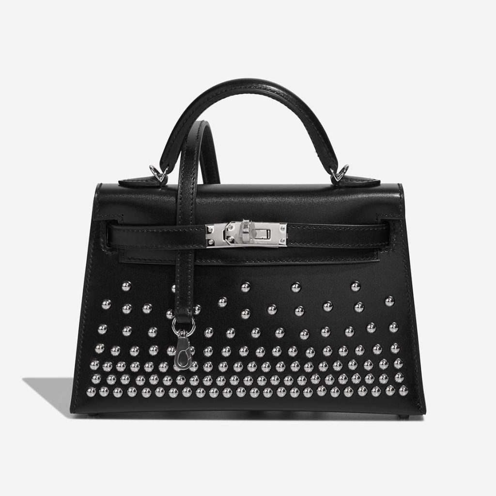 Hermès Kelly Clouté Mini Box Black | SACLÀB