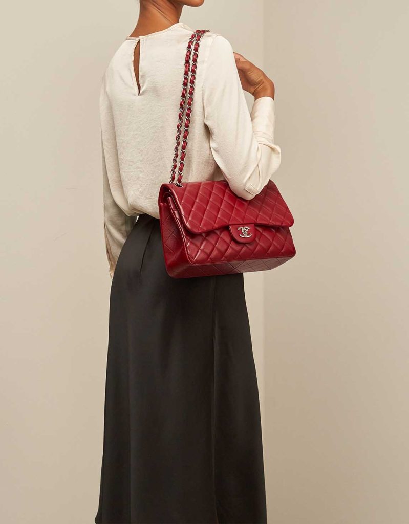 Chanel Timeless Jumbo Caviar Red | SACLÀB