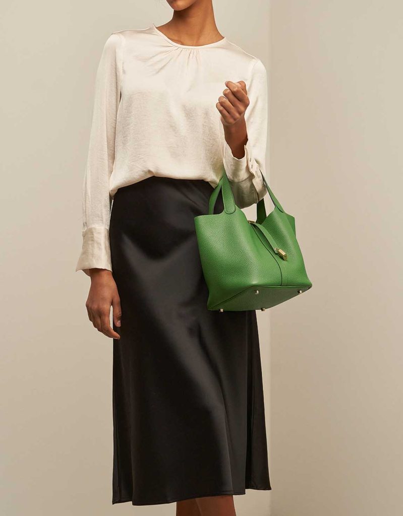 Hermès Picotin 22 Taurillon Clémence Vert Yucca | SACLÀB