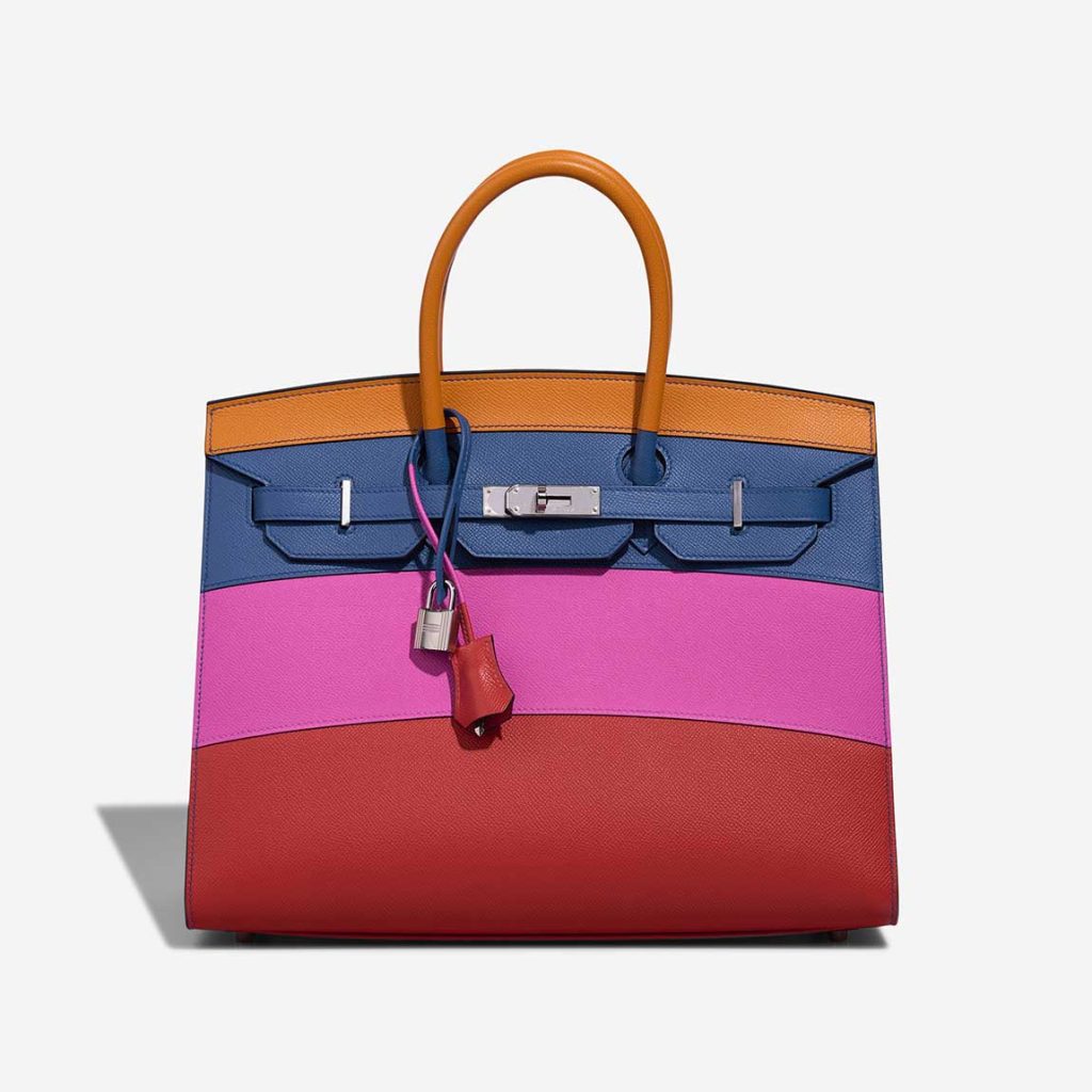 Hermès Birkin Sunset Rainbow 35 Epsom Abricot / Bleu Agate / Magnolia ...