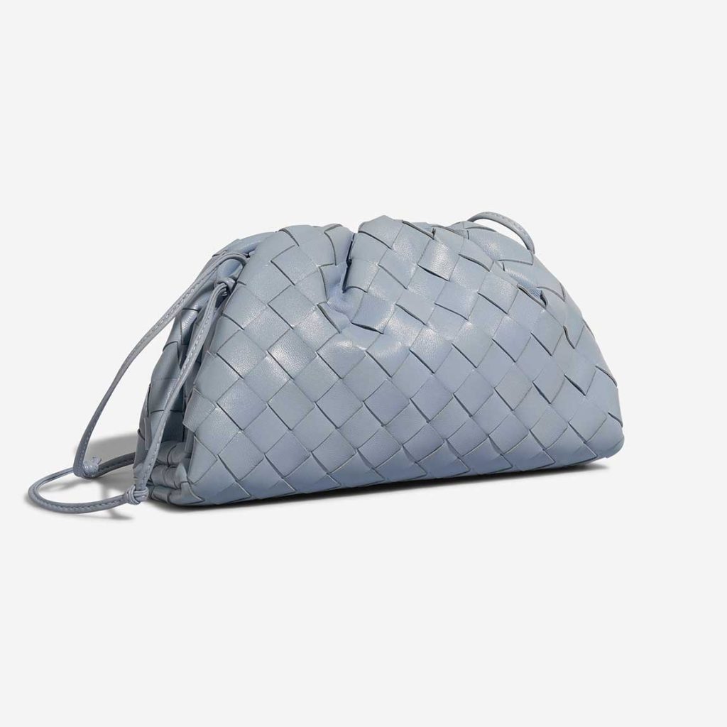 Bottega Veneta Pouch Mini Lamb Light Blue | SACLÀB