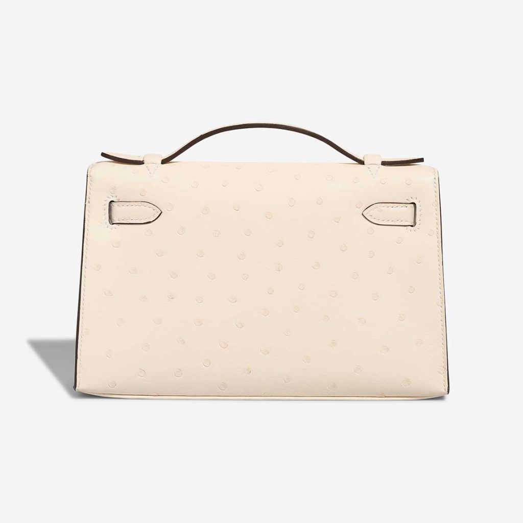 Hermès Kelly Pochette Ostrich Nata Boreal | SACLÀB