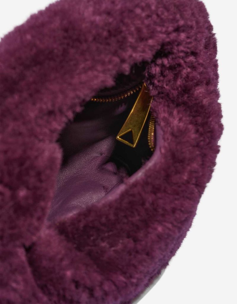 Bottega Veneta Jodie Small Shearling Burgundy | SACLÀB