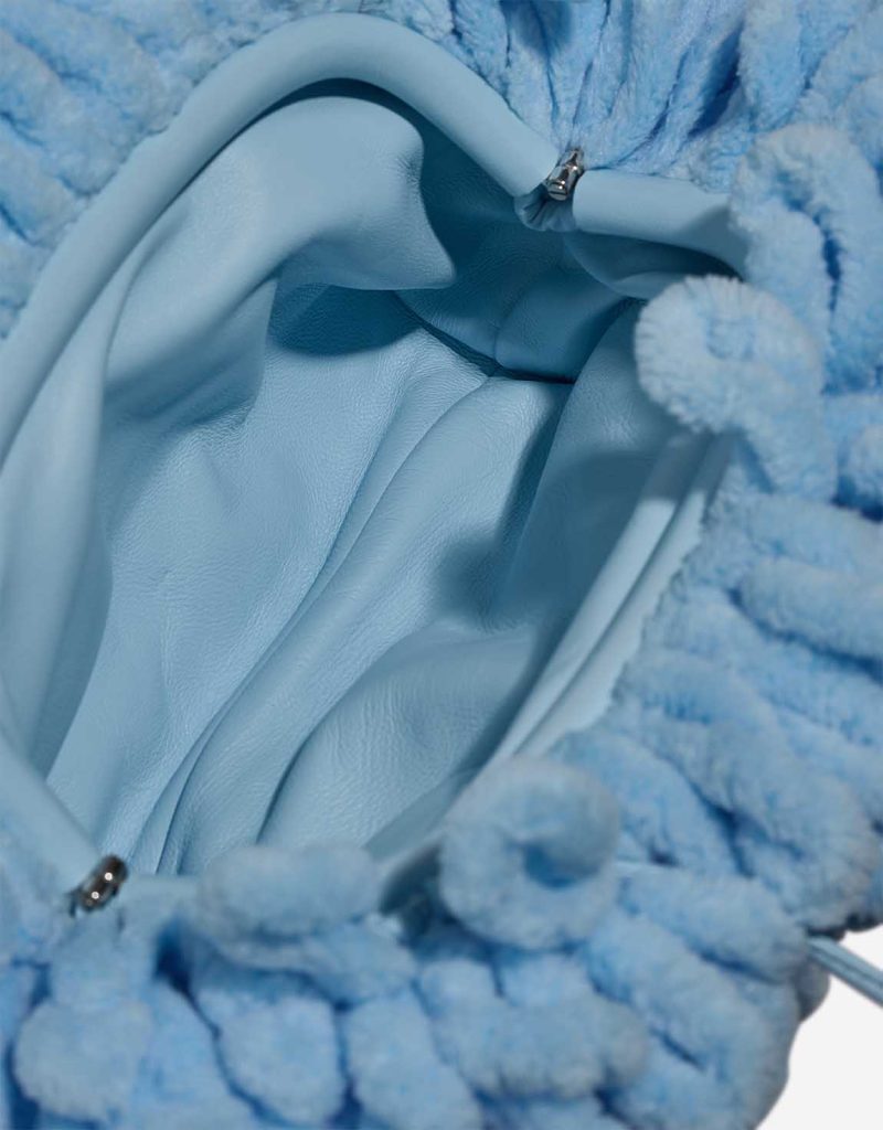 Bottega Veneta Pouch Small Chenille / Lamb Light Blue | SACLÀB