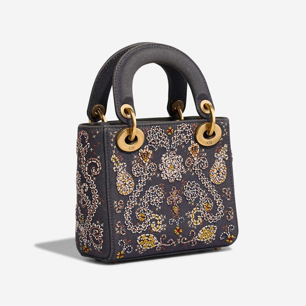 Dior Lady Mini Denim Blue | SACLÀB