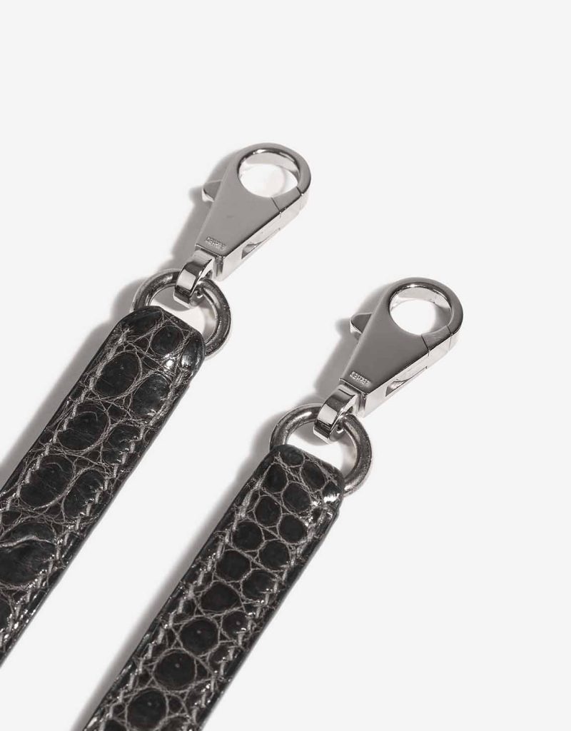 Hermès Kelly Strap Porosus Crocodile Graphite | SACLÀB