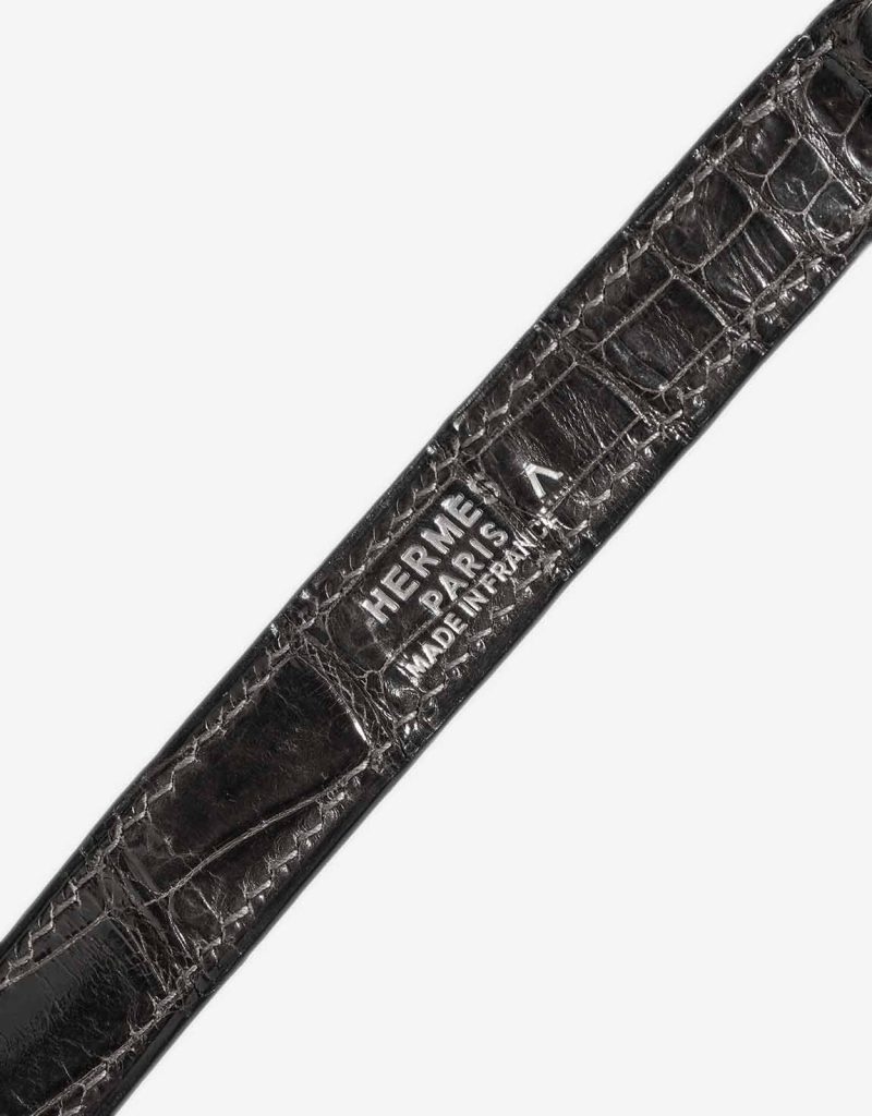 Hermès Kelly Strap Porosus Crocodile Graphite | SACLÀB