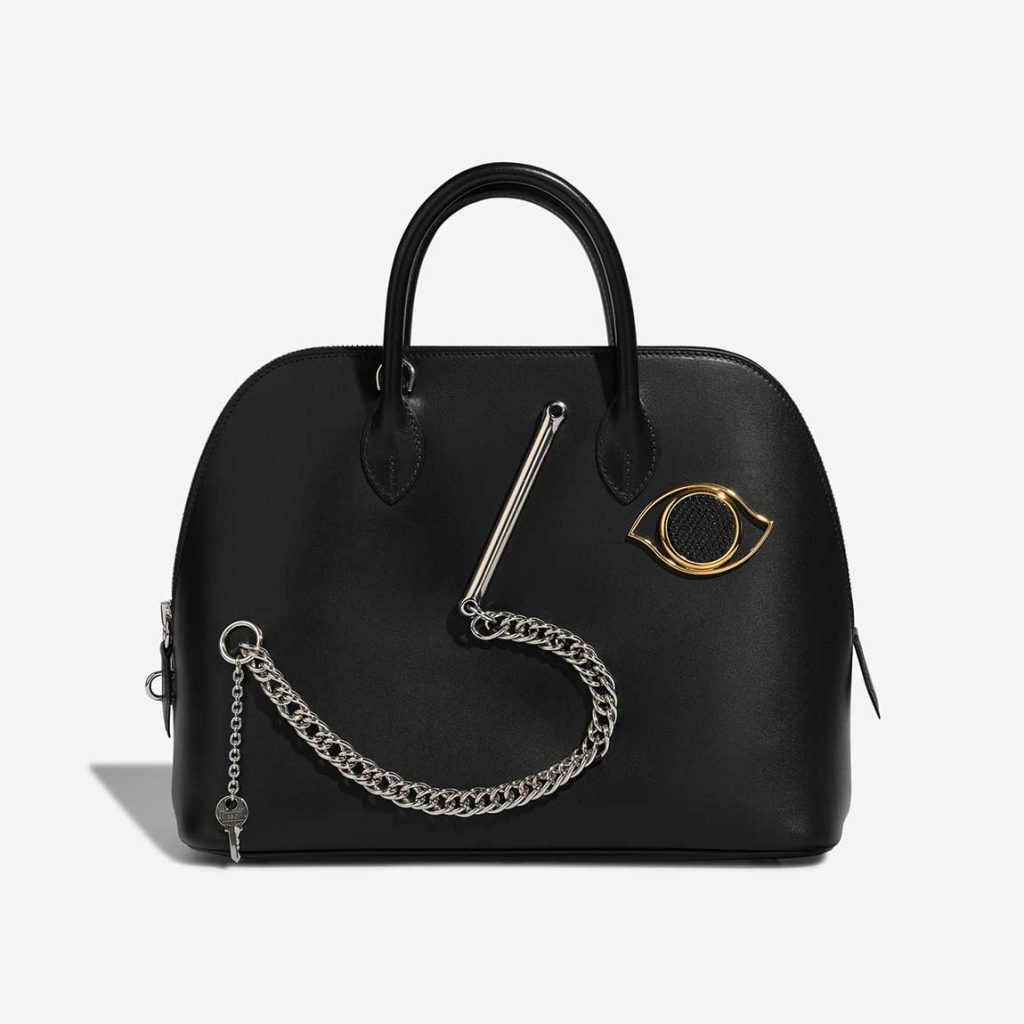 Hermès Bolide 1923 Smile 30 Tadelakt / Niloticus Lizard Black | SACLÀB