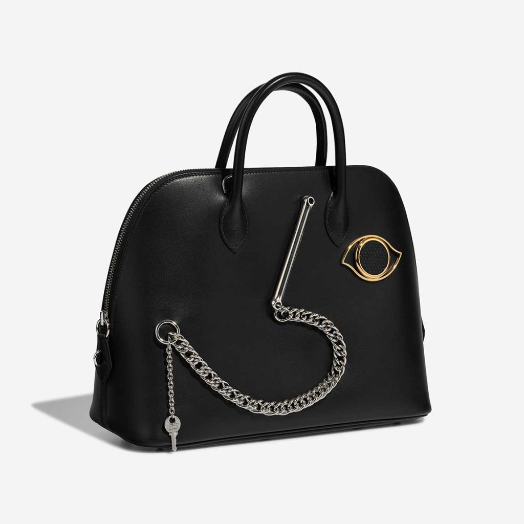 Hermès Bolide 1923 Smile 30 Tadelakt / Niloticus Lizard Black | SACLÀB