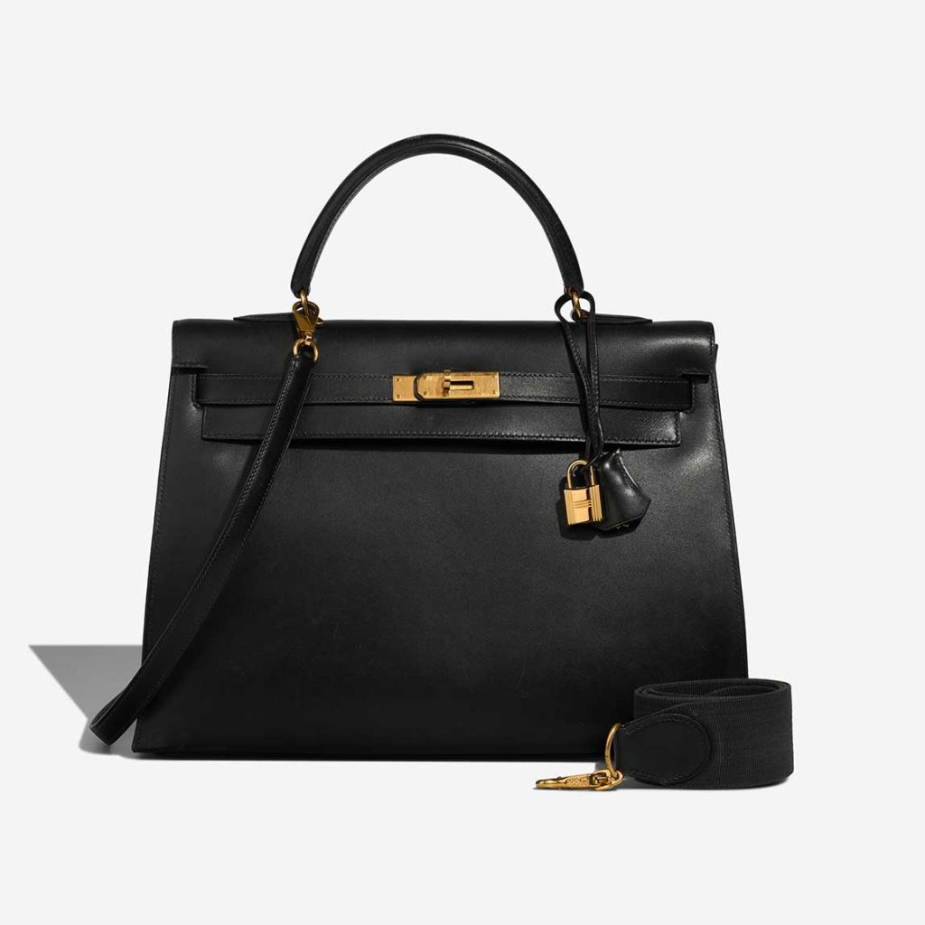 Hermès Kelly 35 Box Black | SACLÀB