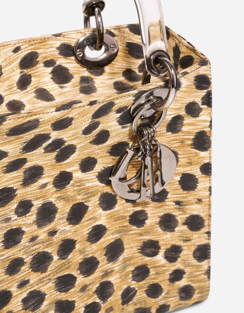 Dior Lady Medium Canvas Black / Brown | SACLÀB