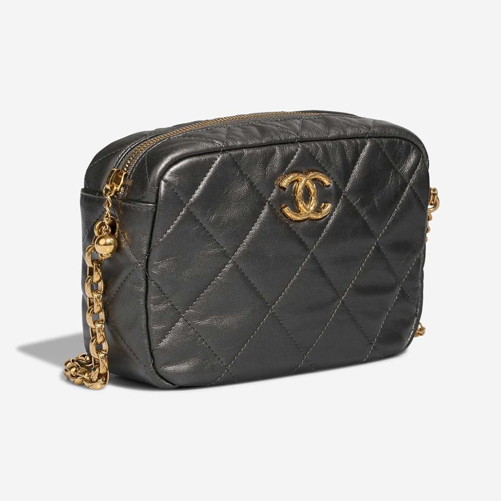 Chanel Camera Bag Small Lamb Grey | SACLÀB