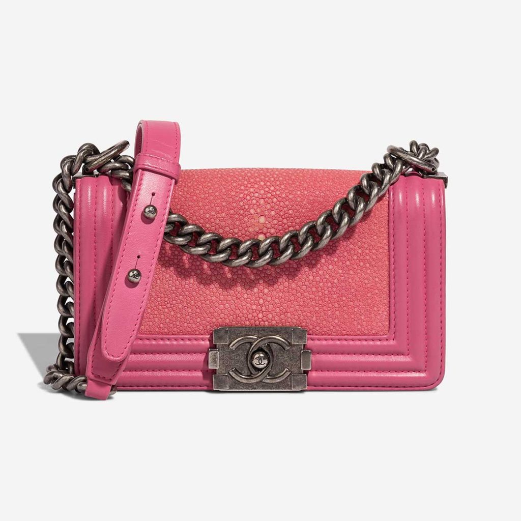 Chanel Boy Small Lamb / Stingray Pink | SACLÀB