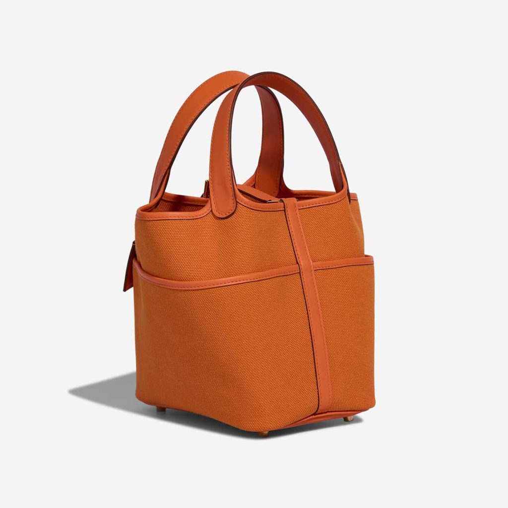 Hermès Picotin Cargo 18 Toile Goeland / Swift Orange | SACLÀB