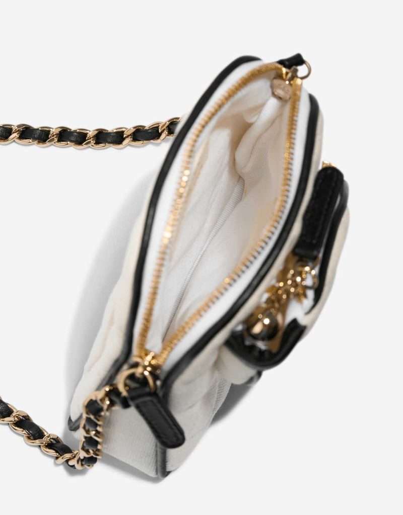 Chanel Tennis Bag Monte-Carlo Mini Canvas White | SACLÀB