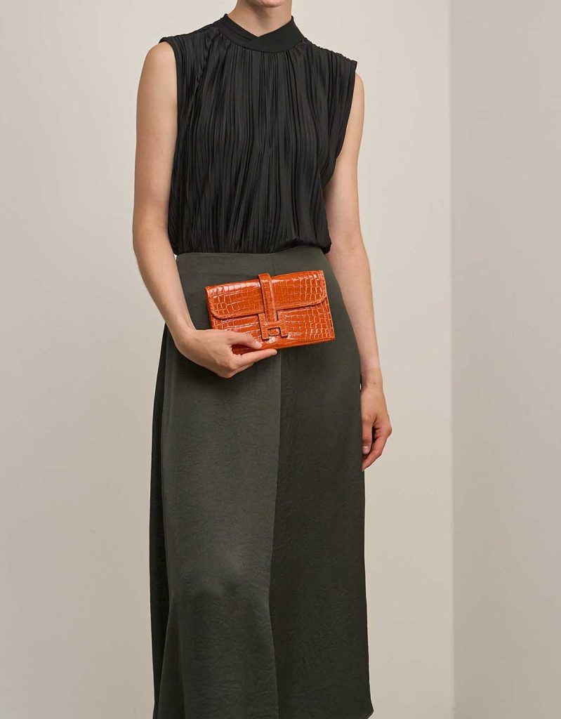 Hermès Jige Mini Niloticus Crocodile Pain d'Épice | SACLÀB