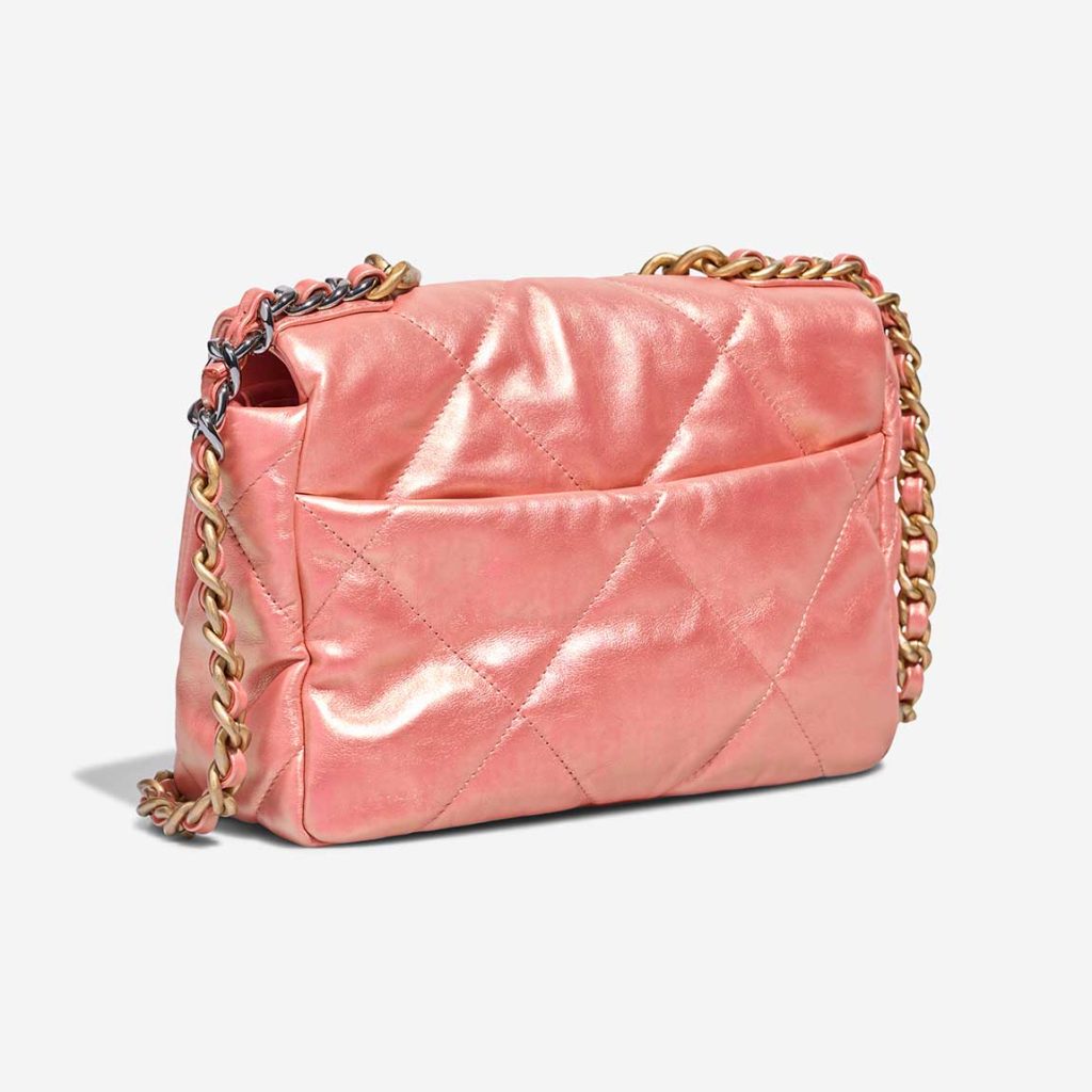 Chanel 19 Flap Bag Lamb Iridescent Pink | SACLÀB