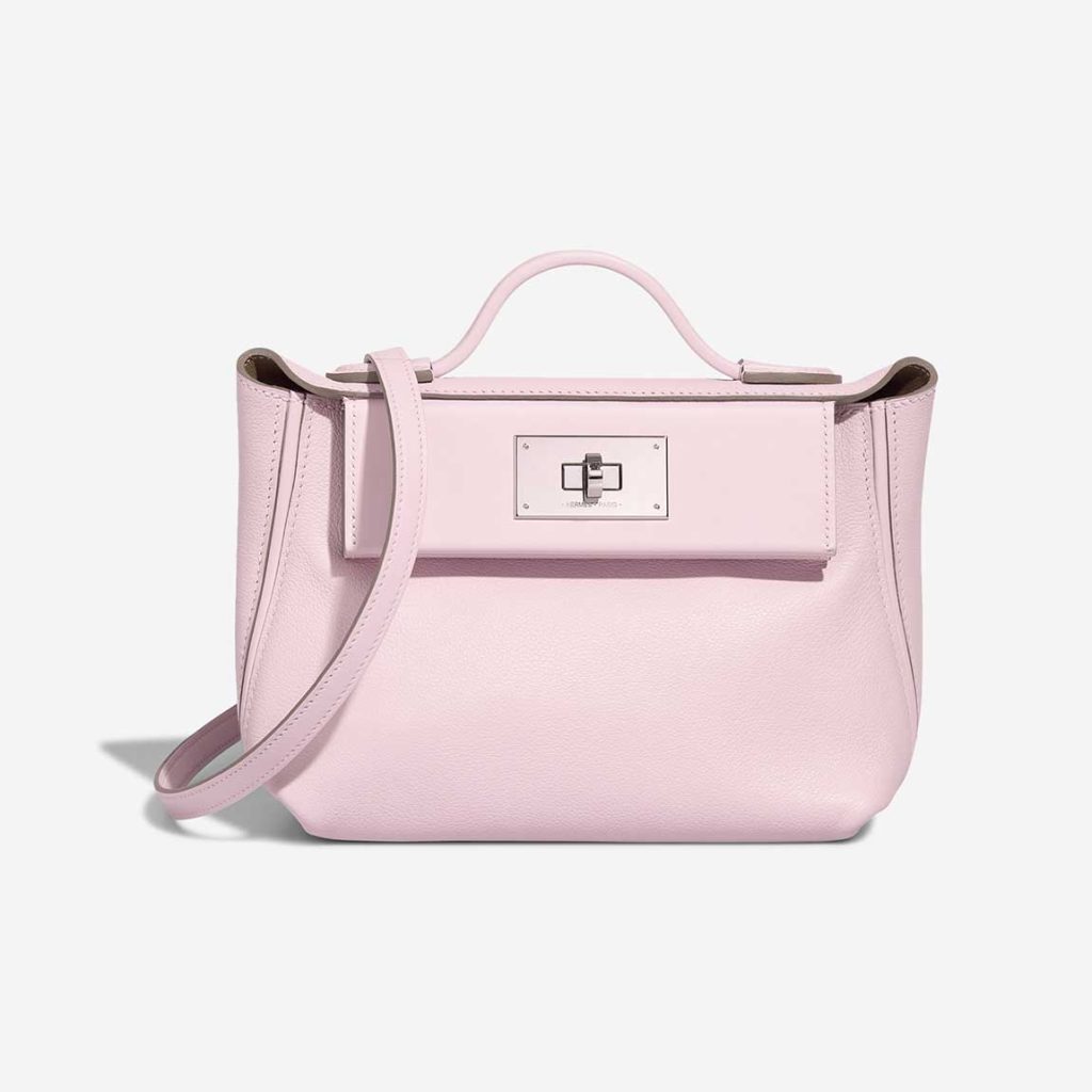 Hermès 24/24 Mini Evercolor / Swift Mauve Pâle / Sésame | SACLÀB