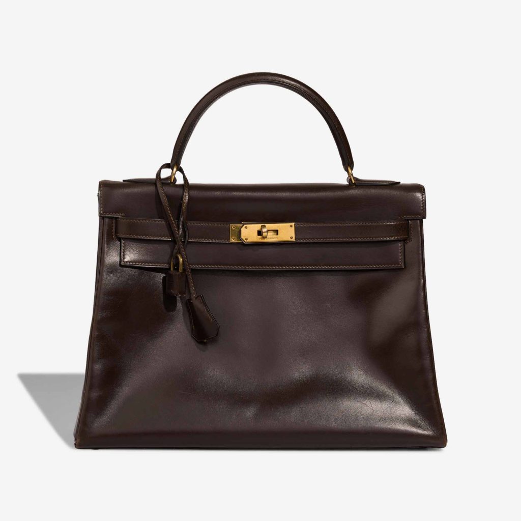 Hermès Kelly 32 Box Chocolate | SACLÀB