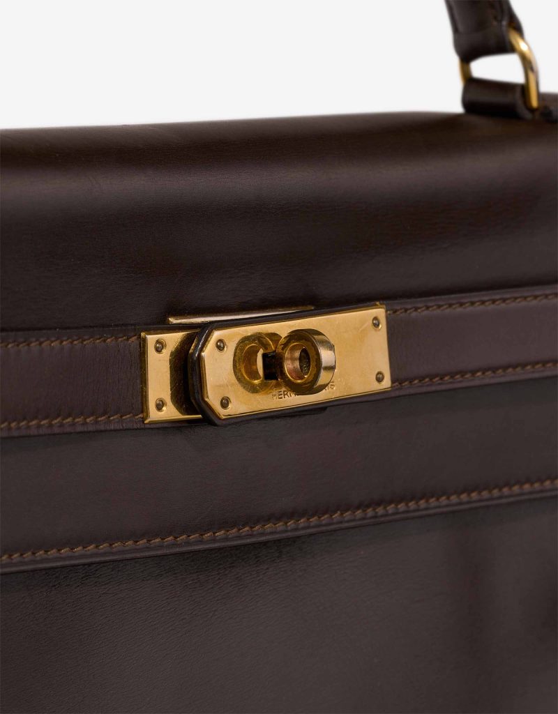Hermès Kelly 32 Box Chocolate | SACLÀB