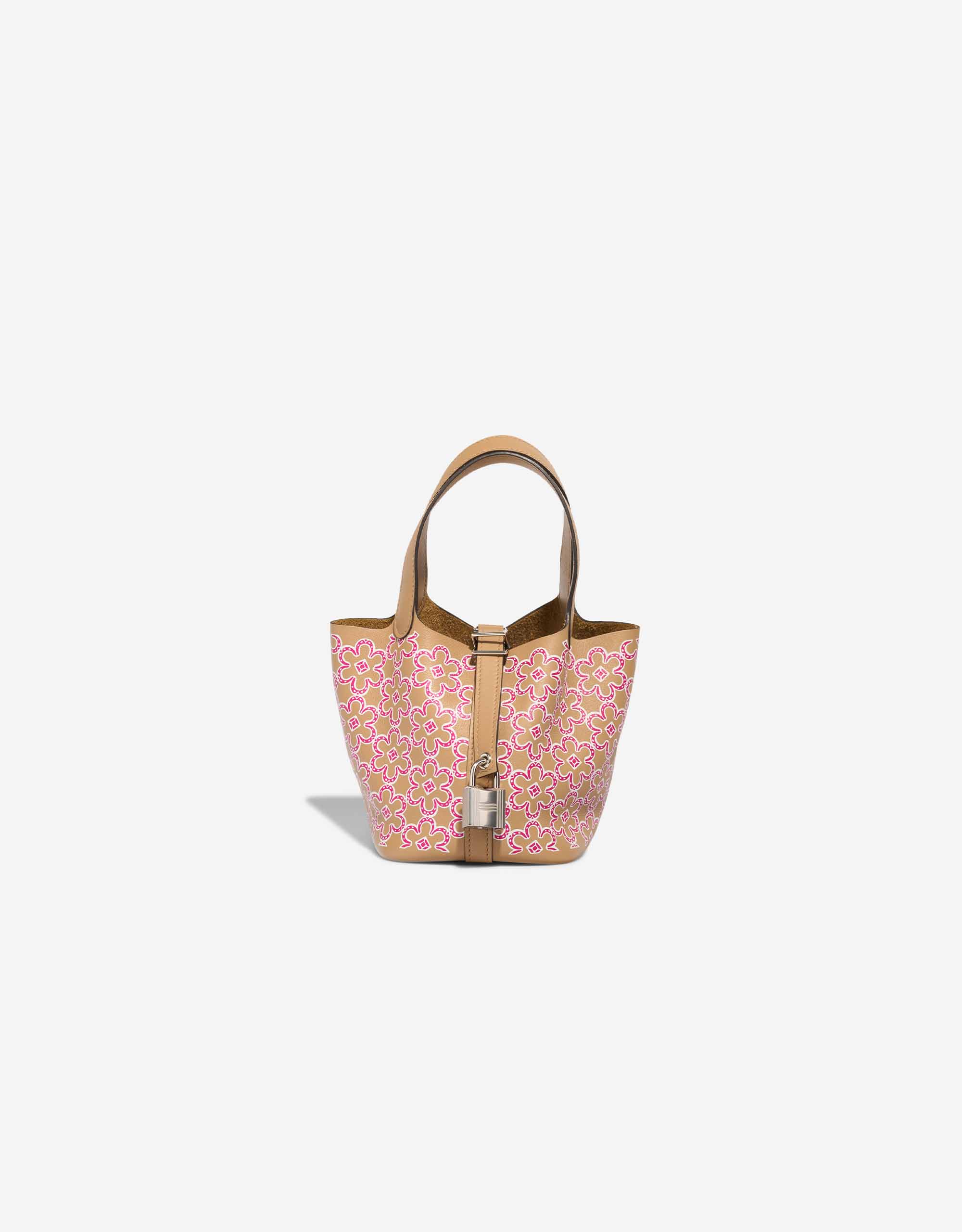 Hermès Picotin Micro Lucky Daisy Swift Chai / Rose / White | SACLÀB