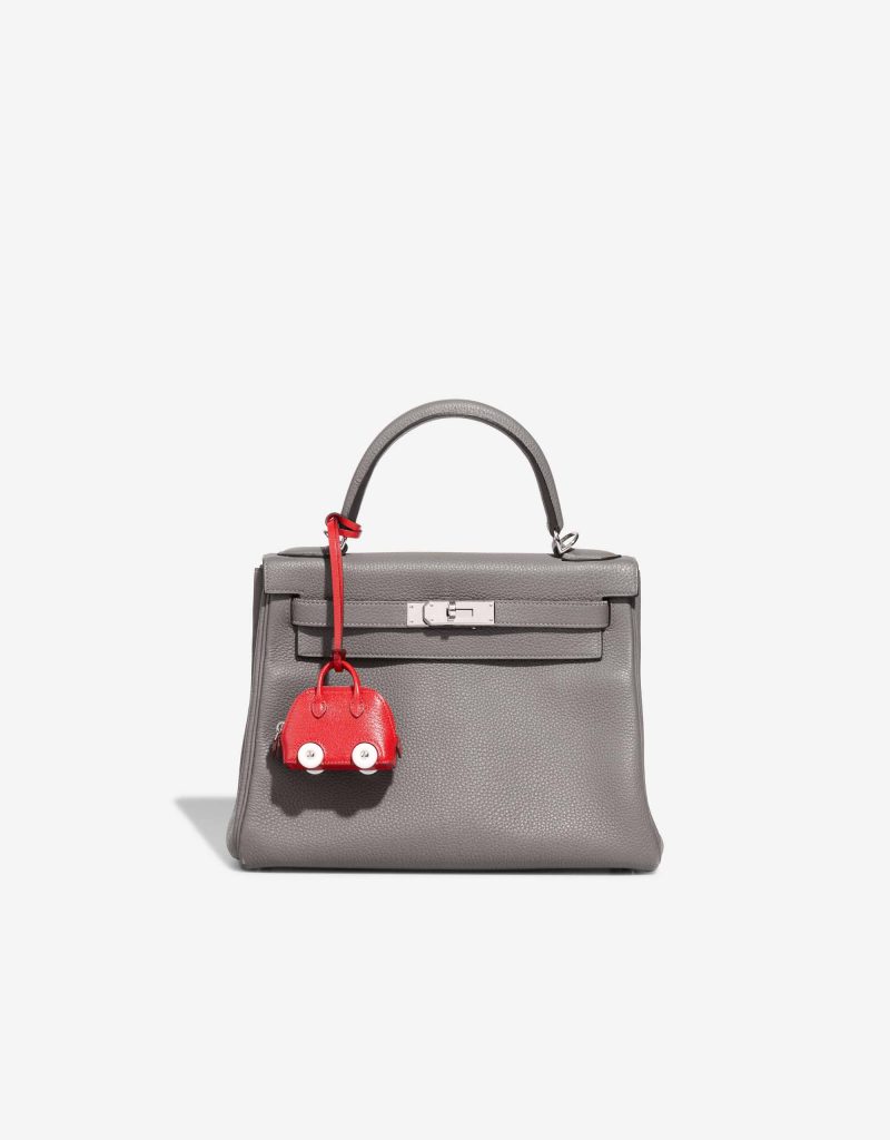 Hermès Bolide On Wheels Charm Chèvre Rouge de Coeur | SACLÀB
