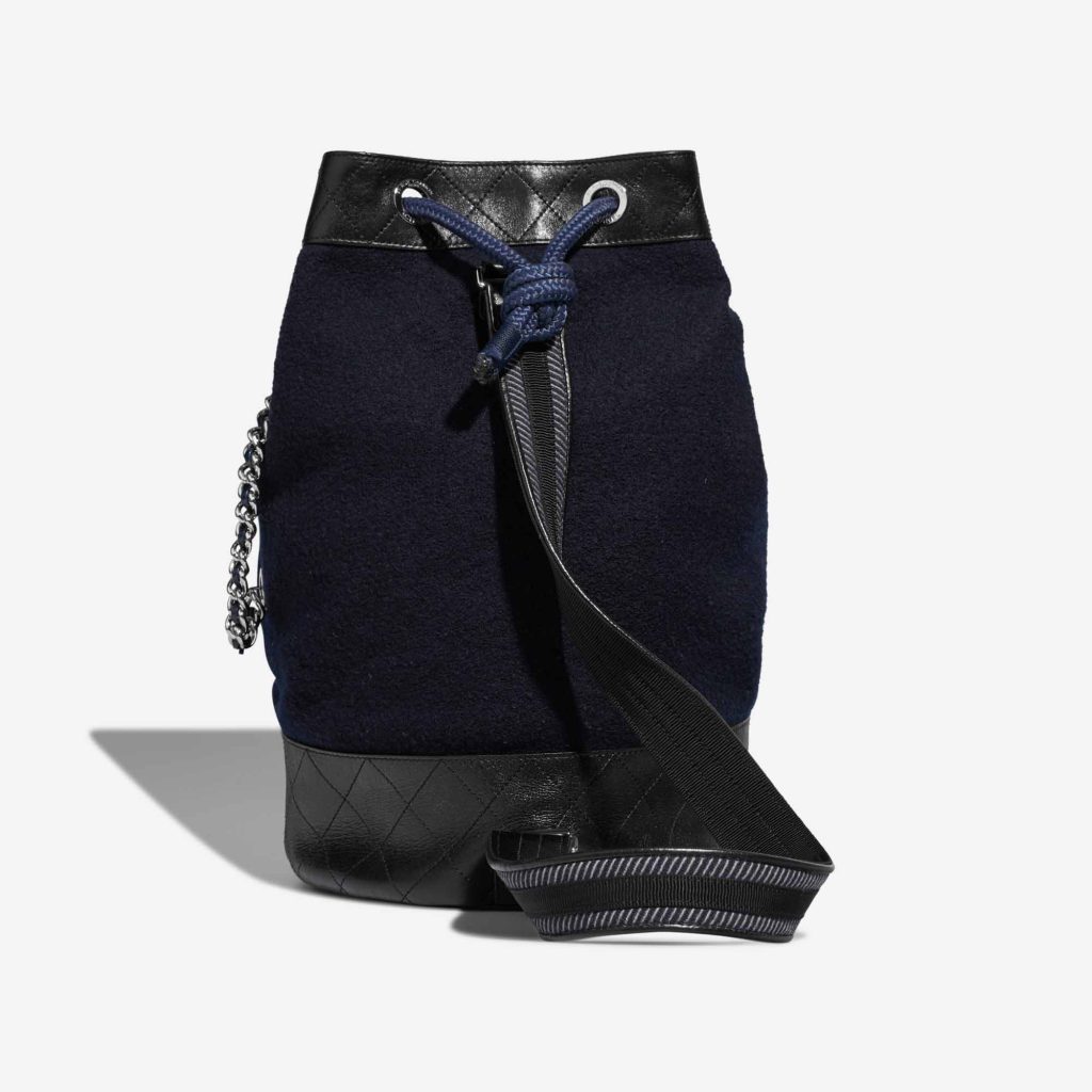 Chanel Backpack Wool / Lamb Blue / Black | SACLÀB