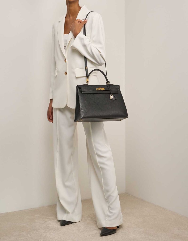 Hermès Kelly 25 Epsom Black | SACLÀB