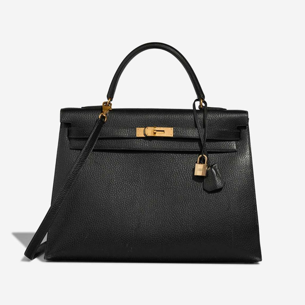 Hermès Kelly 35 Ardennes Black | SACLÀB